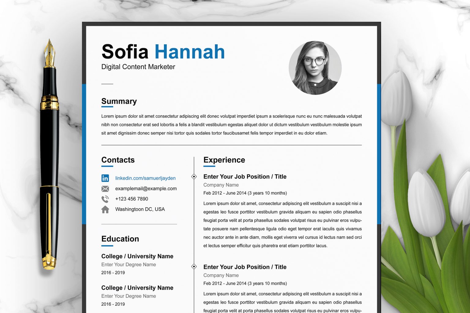 Professional Creative Resume / CV - Graphicfy