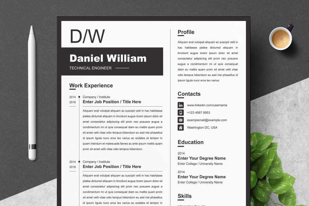 Professional Creative Resume / CV - Graphicfy