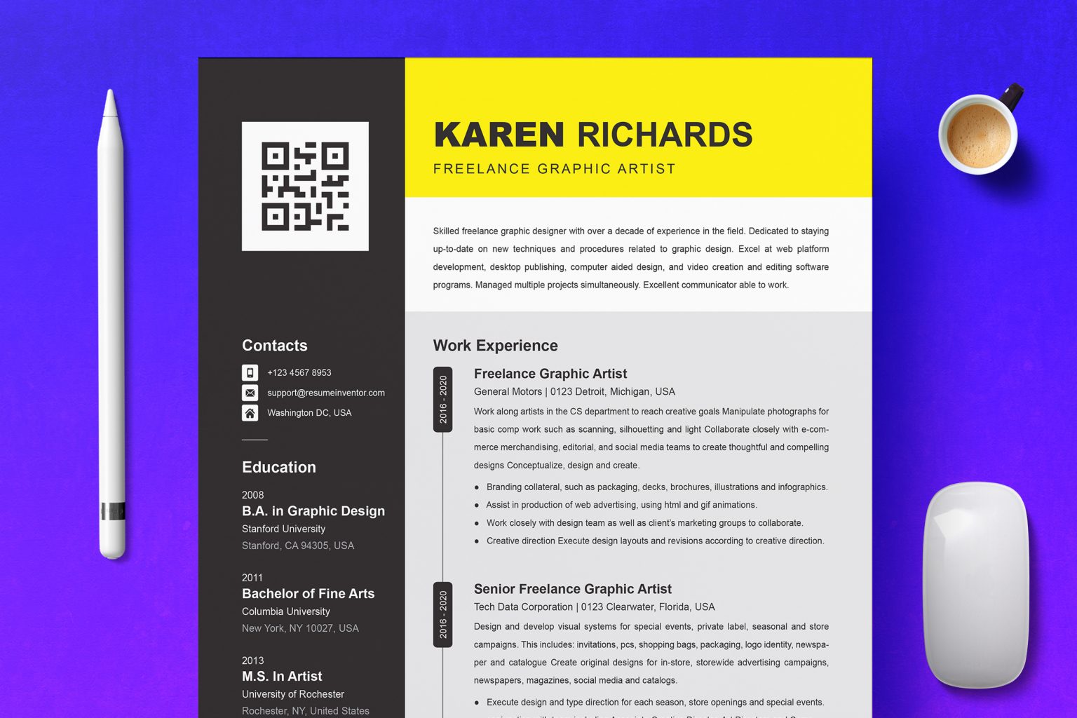 Graphic Artist Resume Template - Graphicfy