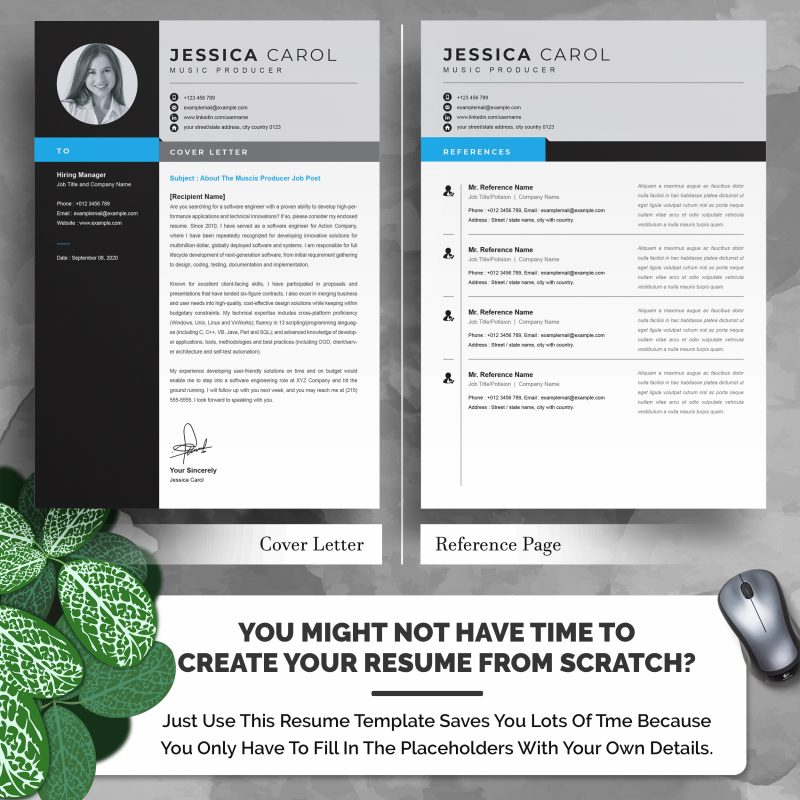 Word Professional Resume Template - Graphicfy